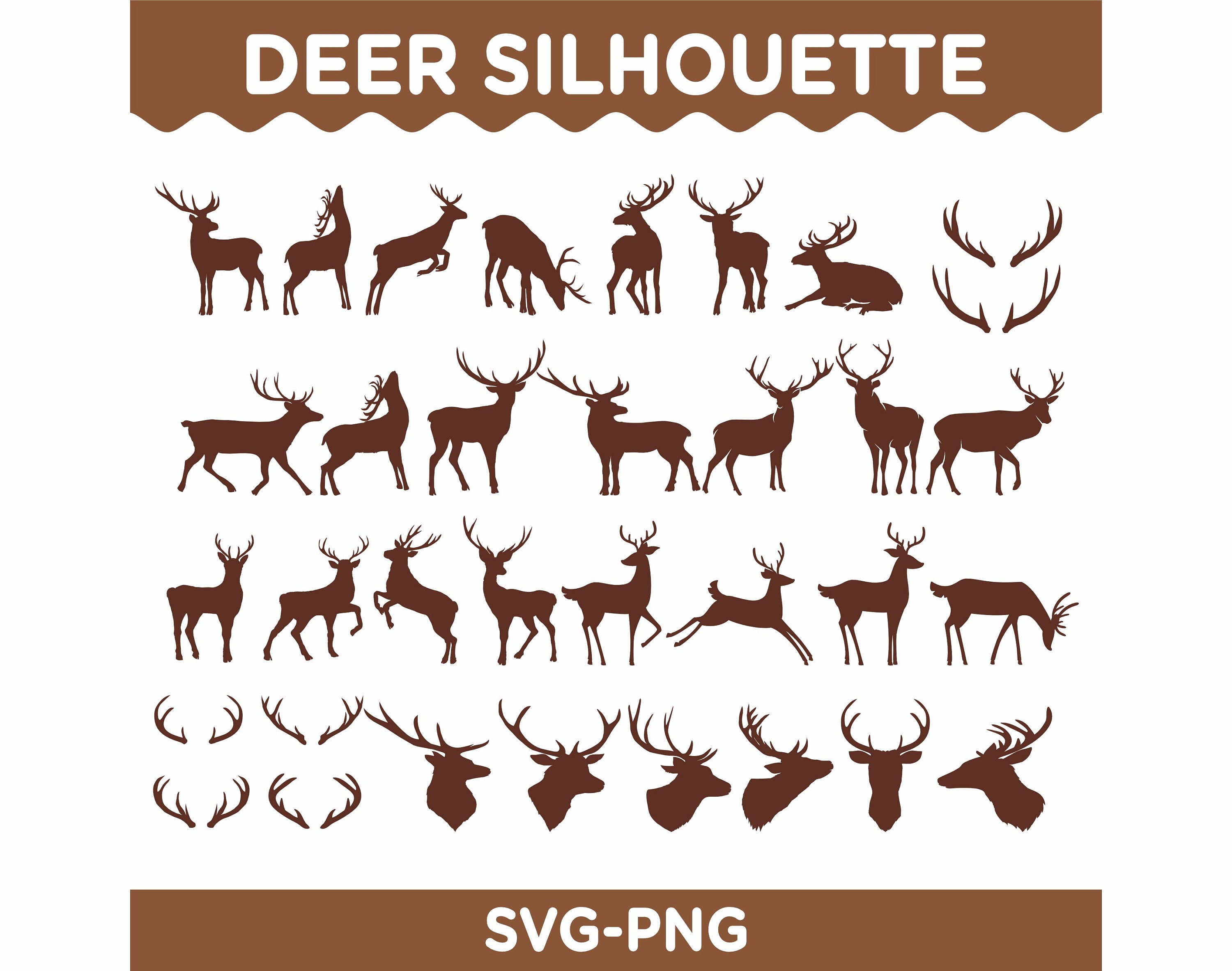 Deer Svg Bundle, Deer Svg, Animal Deer Svg, Baby Deer Svg, Wild Deer ...