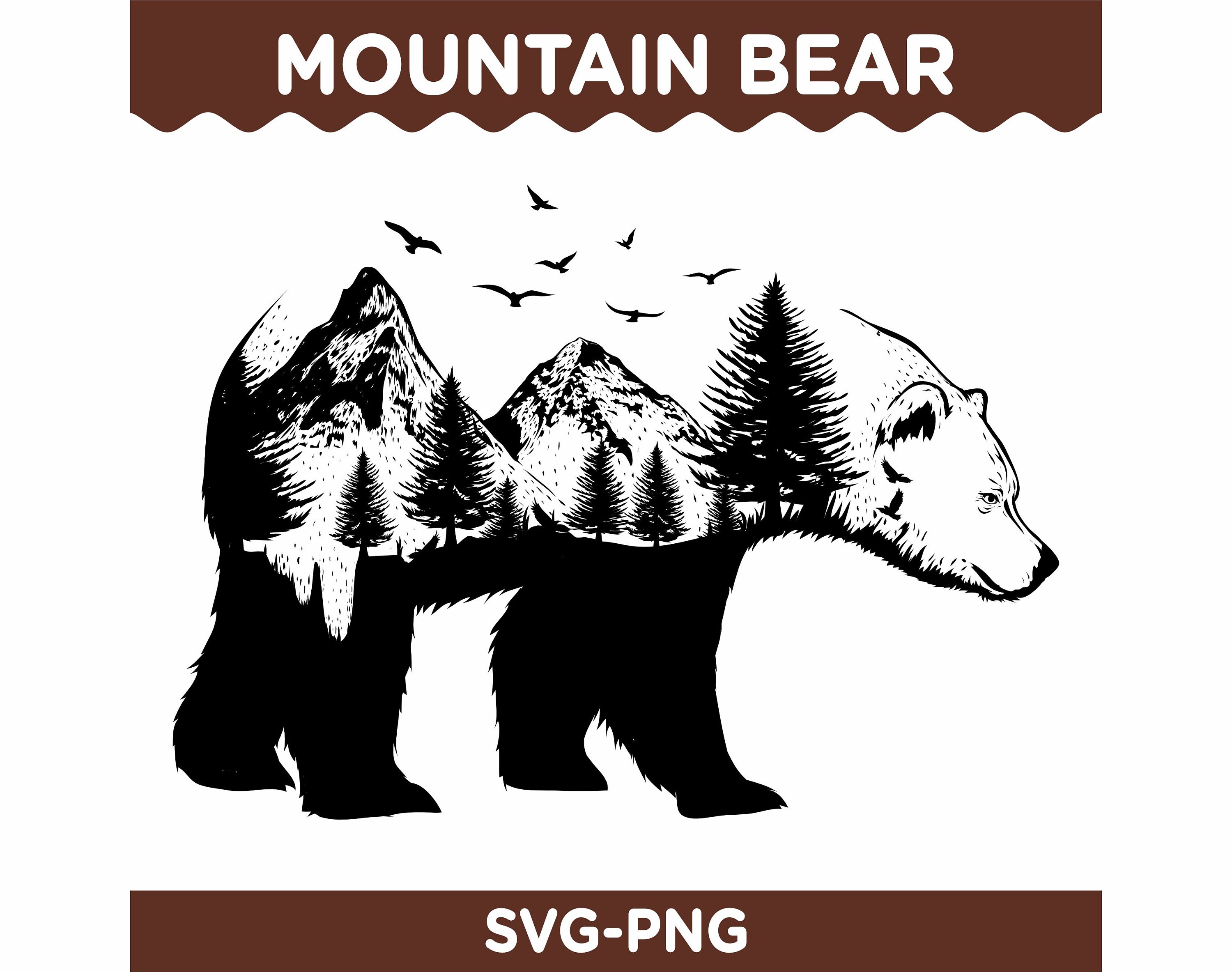Bear Svg, Mountain Bear Svg, Animal Bear Svg, Grizzly Bear Svg, Wild ...
