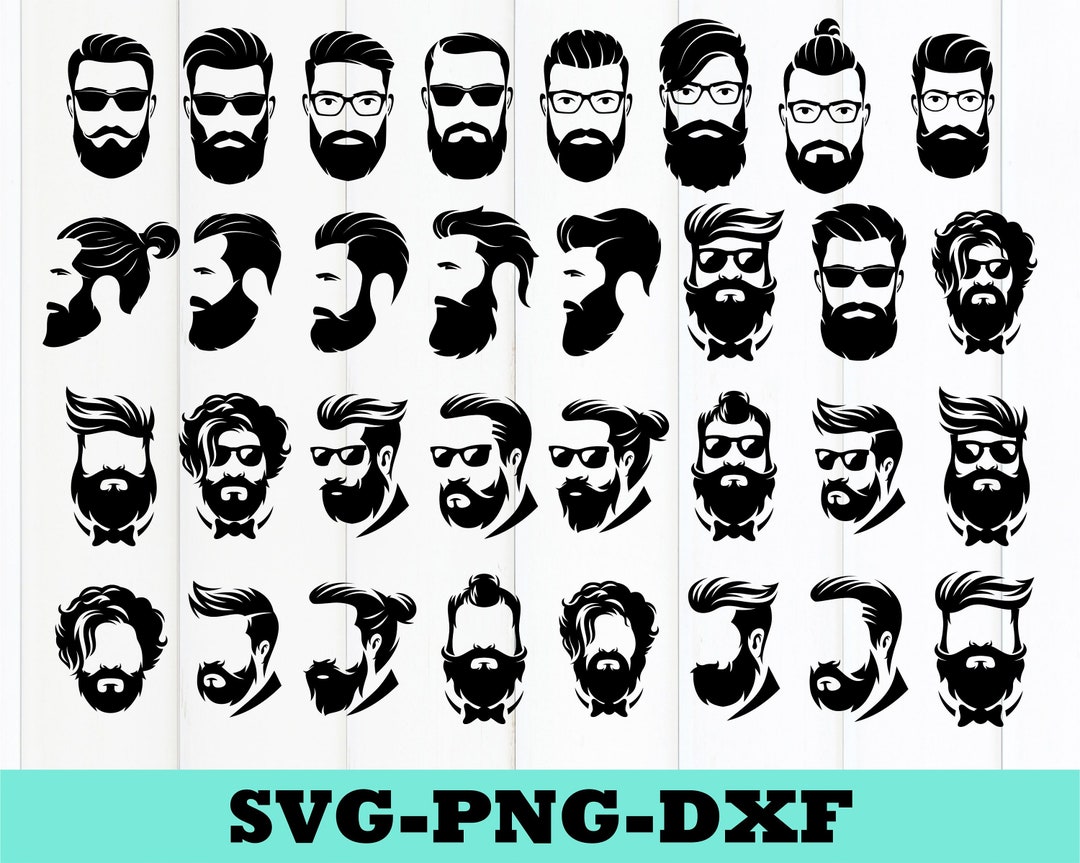 Beard Svg, Beard Man Svg, Beard Face Svg, Beard School Bundle, Men ...