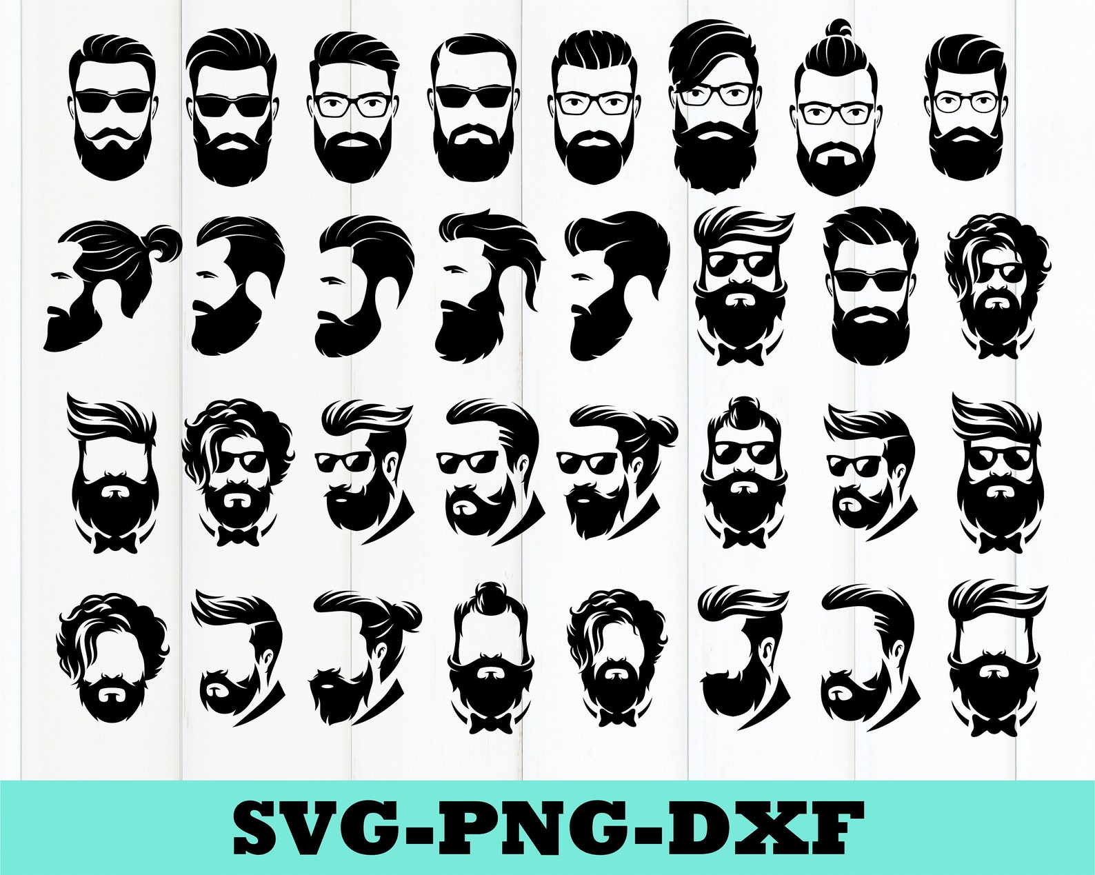 Beard Svg, Beard Man Svg, Beard Face Svg, Beard School Bundle, Men ...