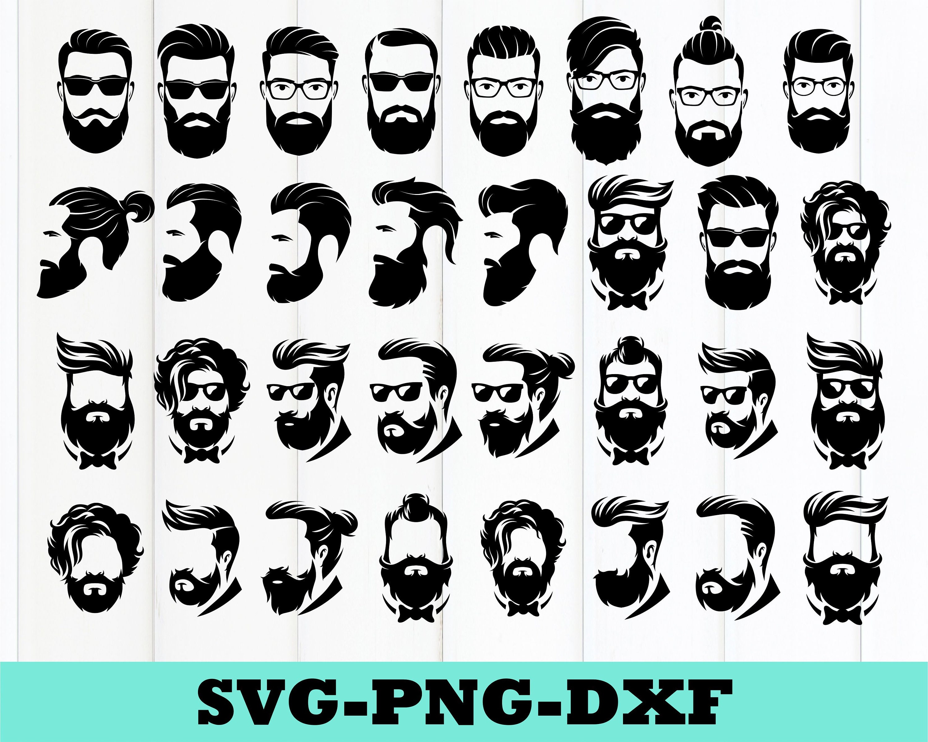 Beard Svg, Beard Man Svg, Beard Face Svg, Beard School Bundle, Men ...