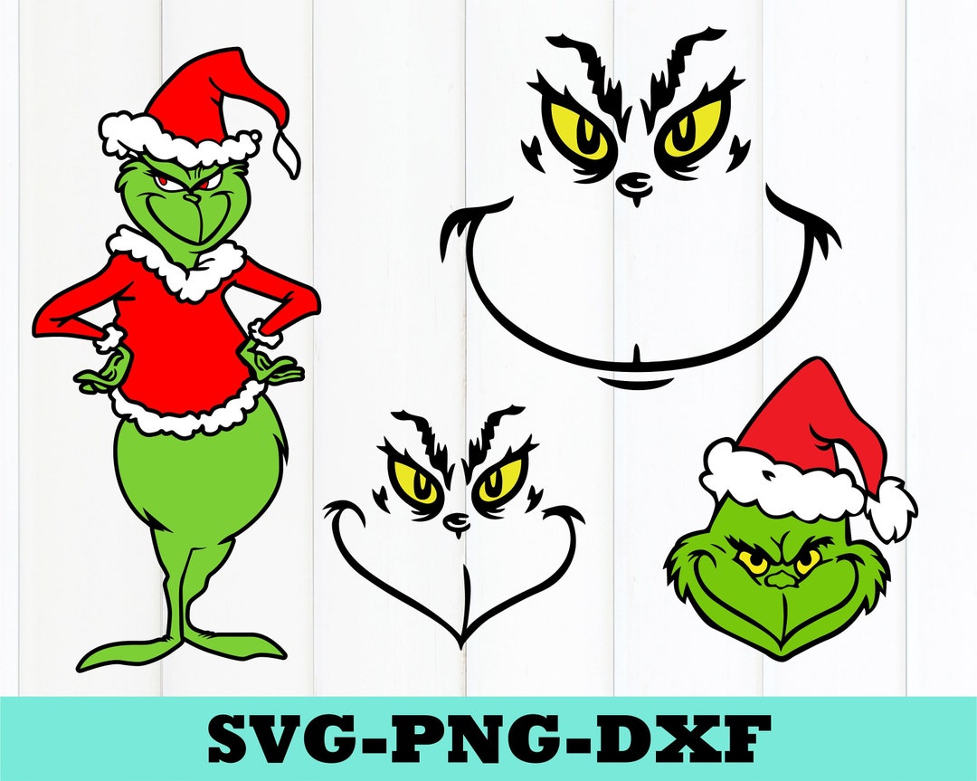 Christmas Svg Bundle Grinch Svg Grinch Face Svg Png Etsy Canada