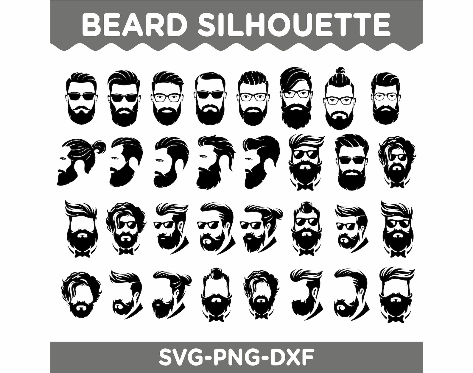 Beard Svg, Beard Man Svg, Beard Face Svg, Beard School Bundle, Men ...