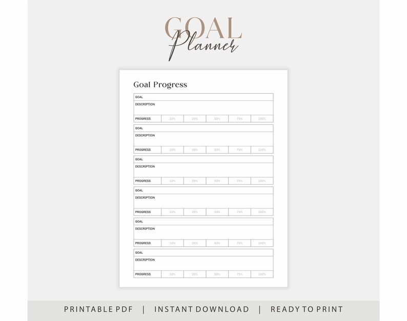 Goal Planner | Goal Tracker | Wheel of Life | Life Planner | Goal ...