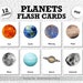 12 PLANETS Montessori Flashcards, PLANETS Flash Cards, PDF Printable ...