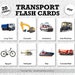 20 Transport Vehicles Montessori Flashcards, Vehicles Flash Cards, PDF ...