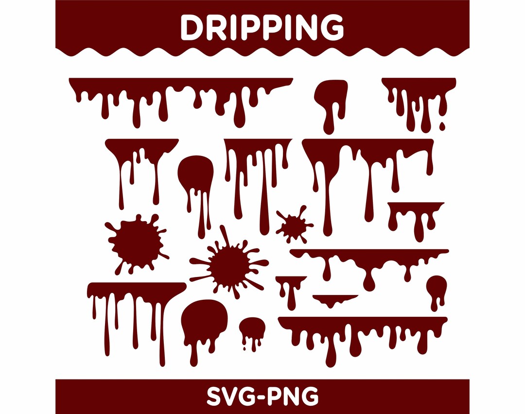 Dripping Borders Svg, Digital Files, Digital Bundle SVG PNG - Etsy