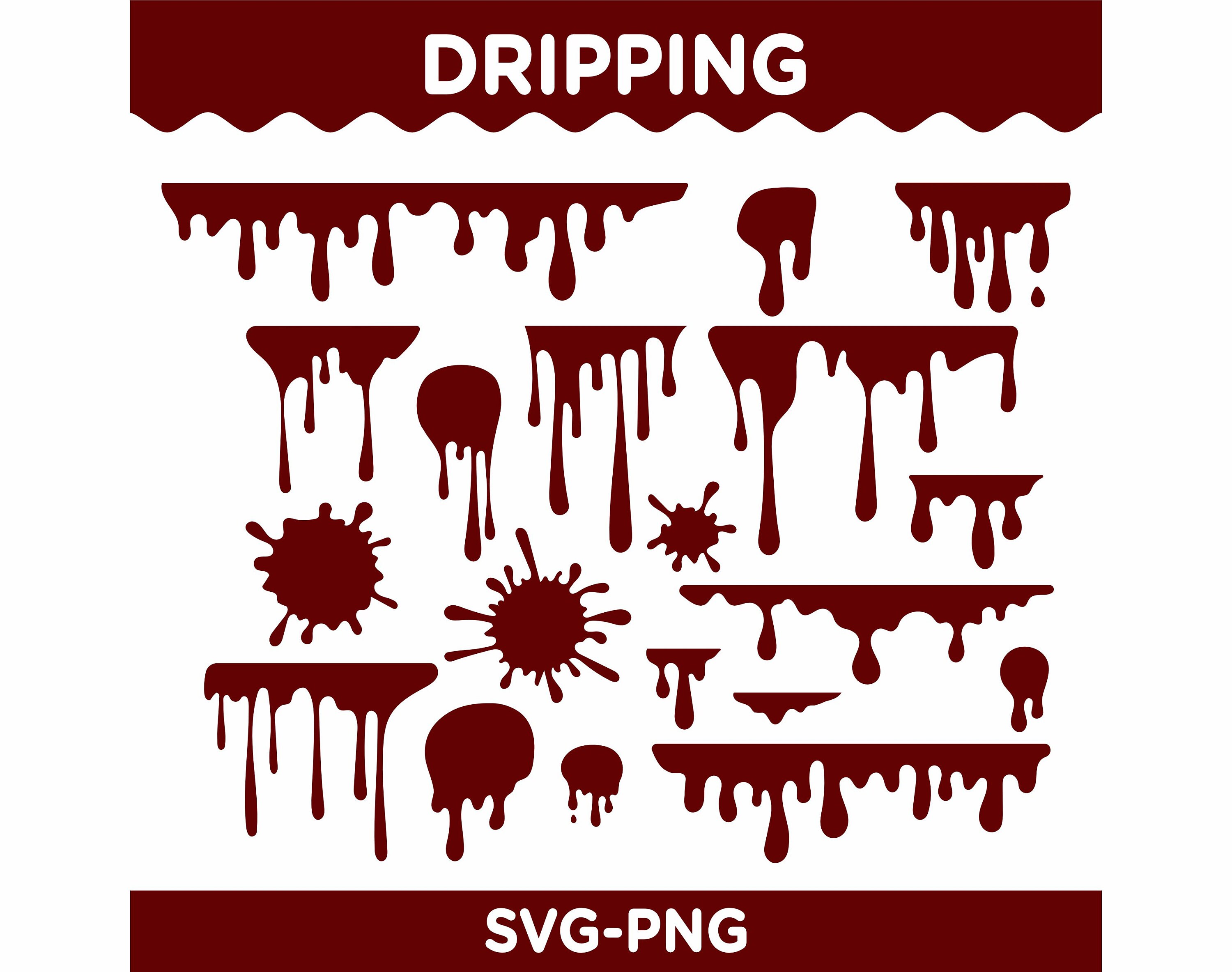 Dripping Borders Svg, Digital Files, Digital Bundle SVG PNG - Etsy