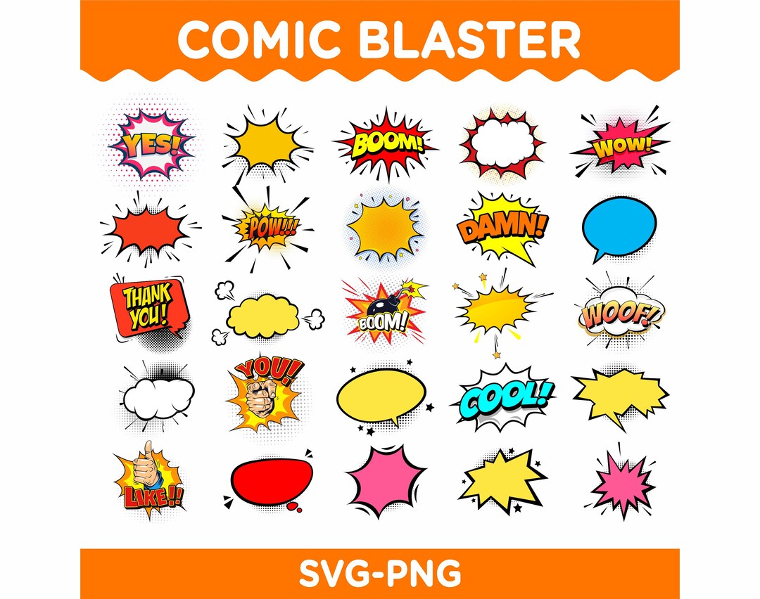 Comic Blaster Svg, Comic Svg, Cartoon Comic Svg, Comic Text Svg - Etsy ...