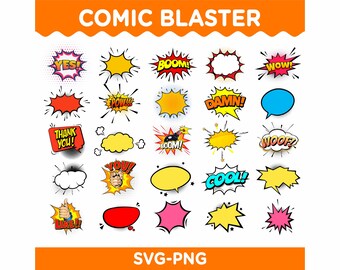 Comic Blaster Svg, Comic Svg, Cartoon Comic Svg, Comic Text Svg - Etsy