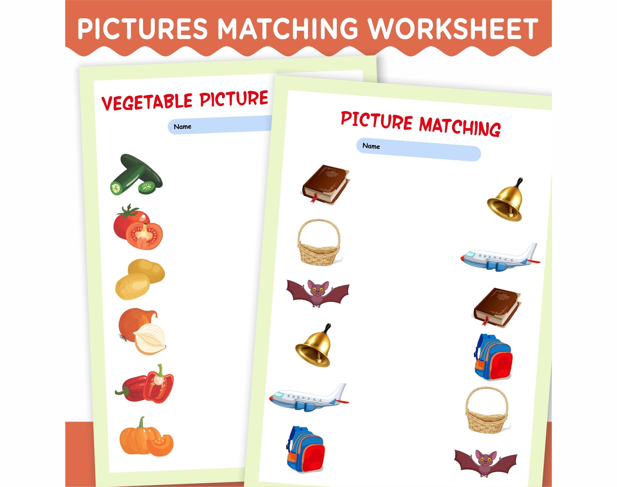 Matching Worksheet, Worksheet for Kids, Printable Matching Worksheets ...