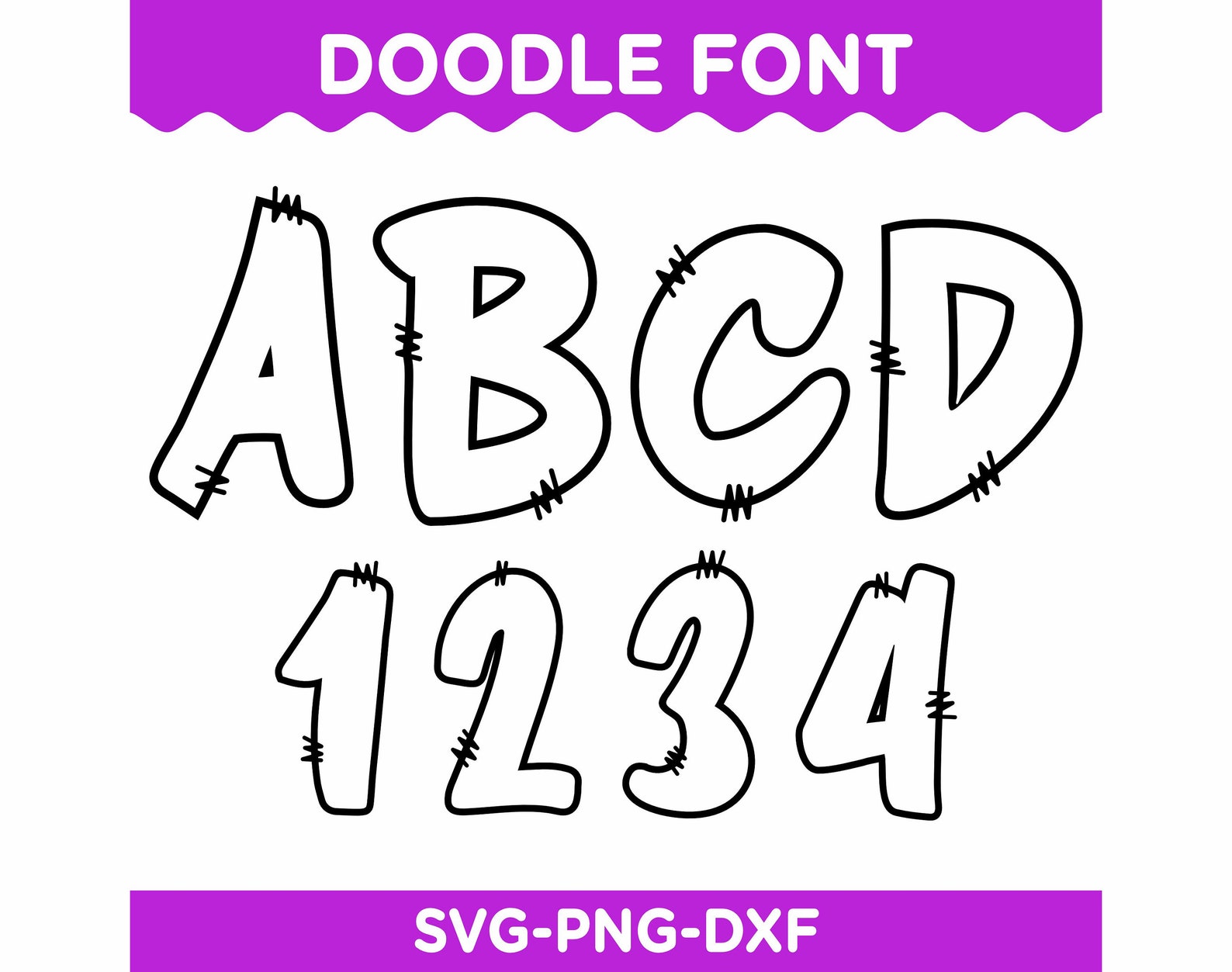 Doodle Alphabet Svg, Doodle Font Svg, Scribble Letters Svg, PNG Bundle ...