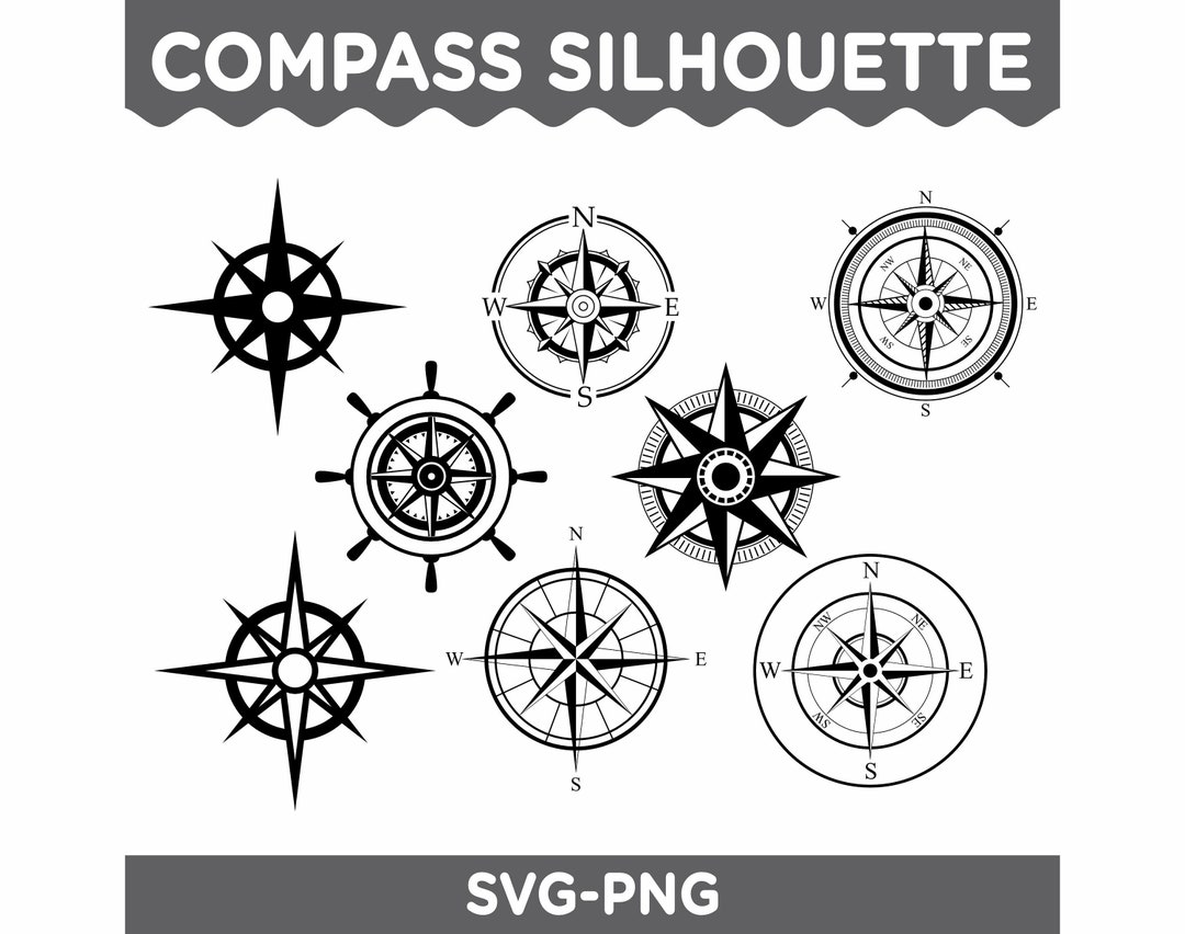 Compass Svg, Compass Bundle Svg, Nautical Compass Svg, Compass Rose Svg ...