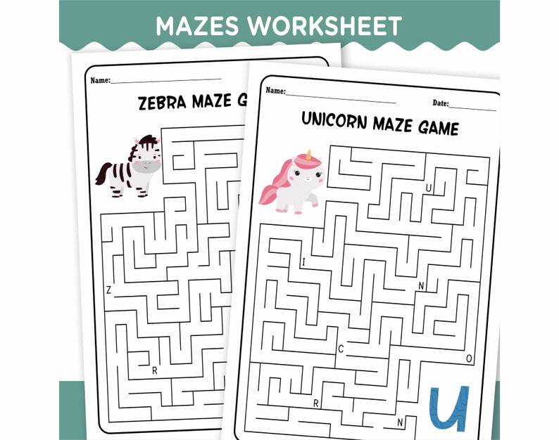 Alphabets Maze Worksheet, Printable Worksheets, Kindergarten Worksheets ...