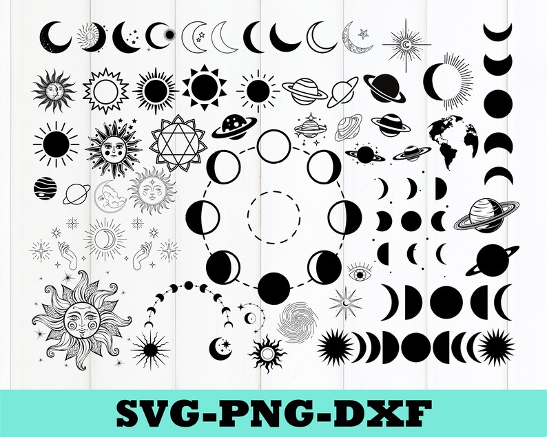 Mystical Sun and Moon Svg, Mystical Svg, Moon Svg, Sun Svg, Magic Svg ...