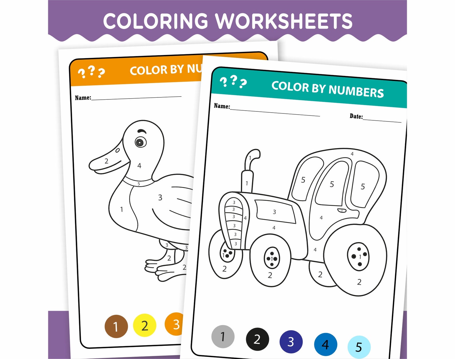 Printable Colouring Sheets, Colour by Number, Coloring Pages, Printable ...