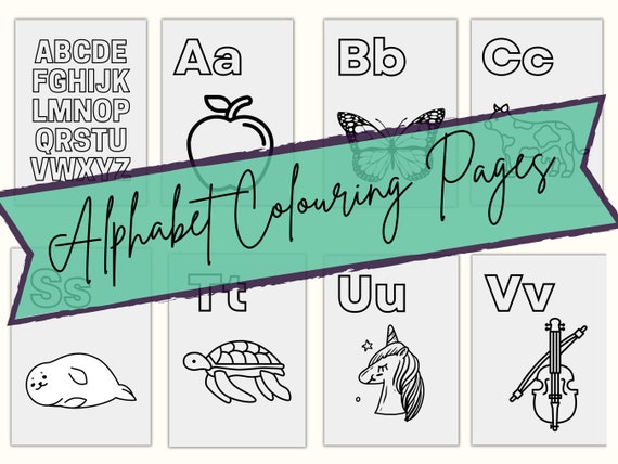 Alphabet Colouring Bundle Letter Posters Preschool - Etsy