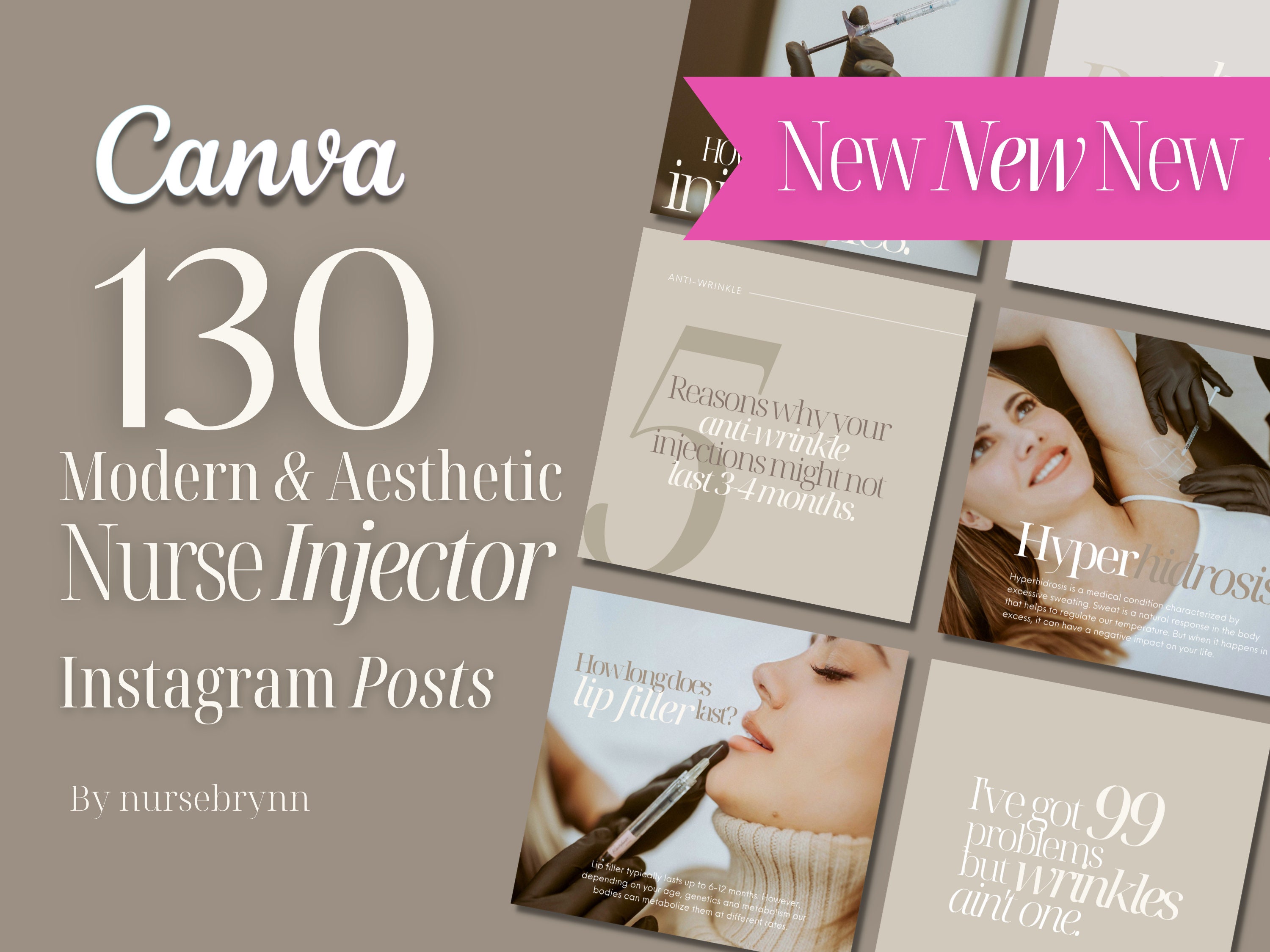 130 Nurse Injector Instagram Templates Botox and Filler Beauty Social ...