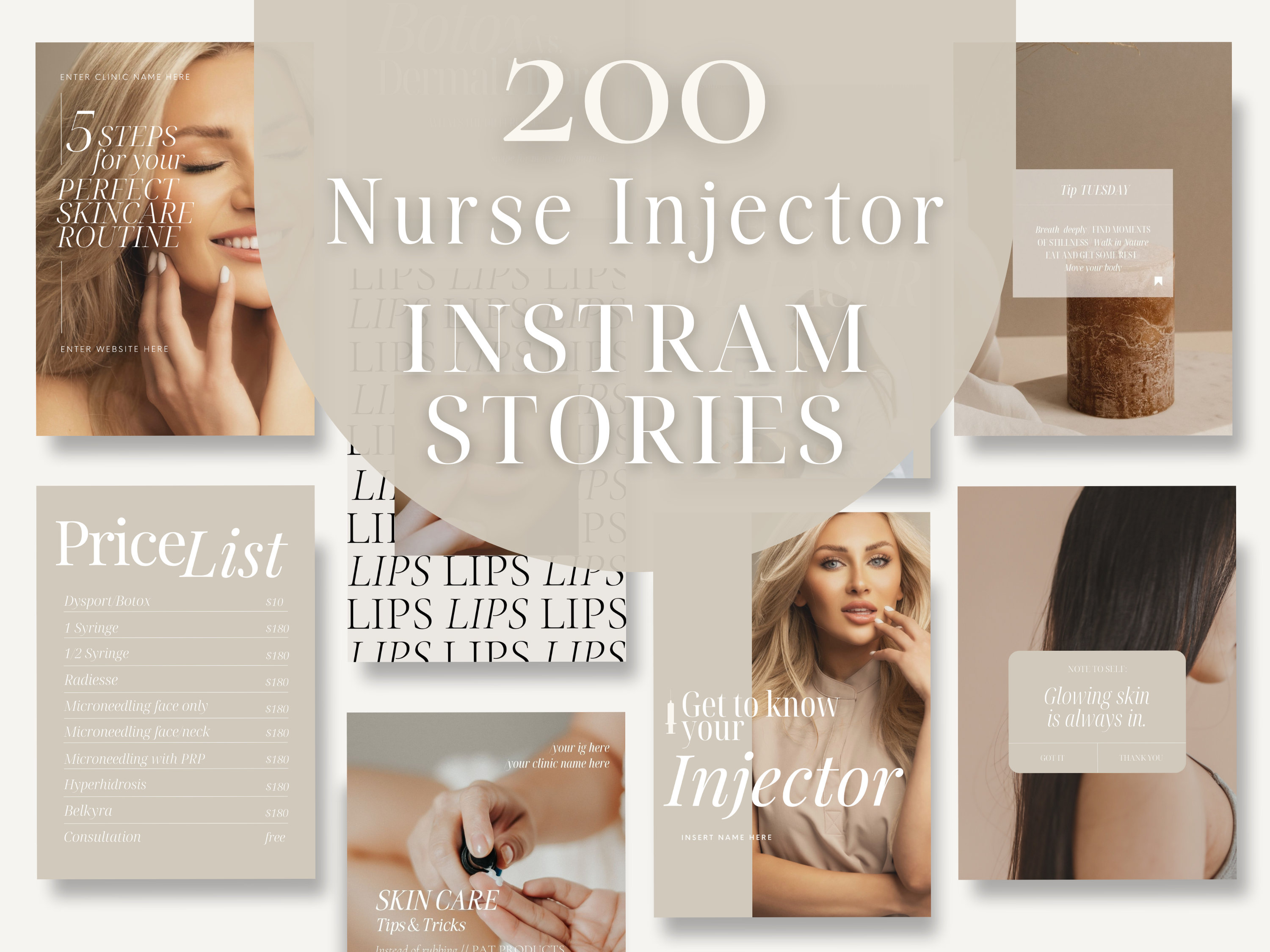 200 Nurse Injector Instagram Template Stories Botox and - Etsy