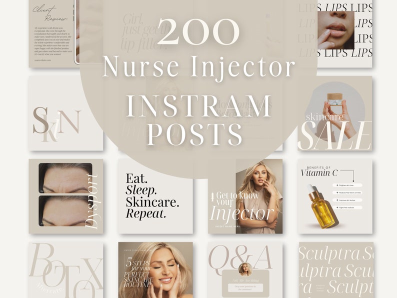 200 Nurse Injector Instagram Templates Botox and Filler - Etsy