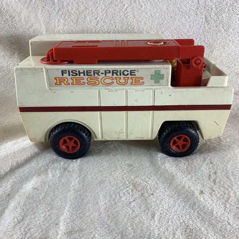 Fisher-price 1974 Adventure People Rescue Ambulance Truck #303 - Etsy
