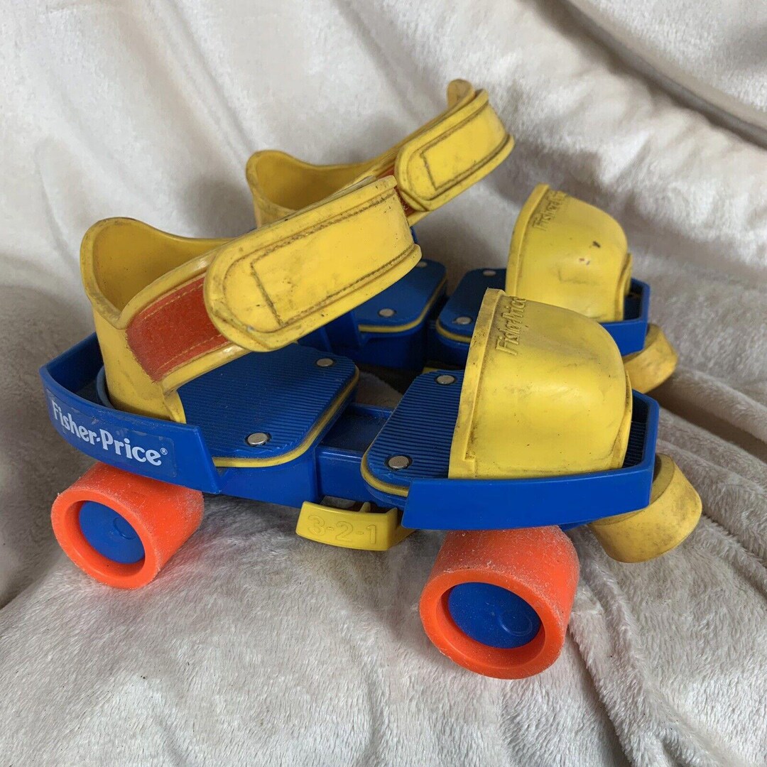 Vintage Fisher Price 1 2 3 Roller Skates 1984 Retro Adjustable Children Vintage Fisher Price 1 2 3 Roller Skates 1984 Retro Adjustable Children