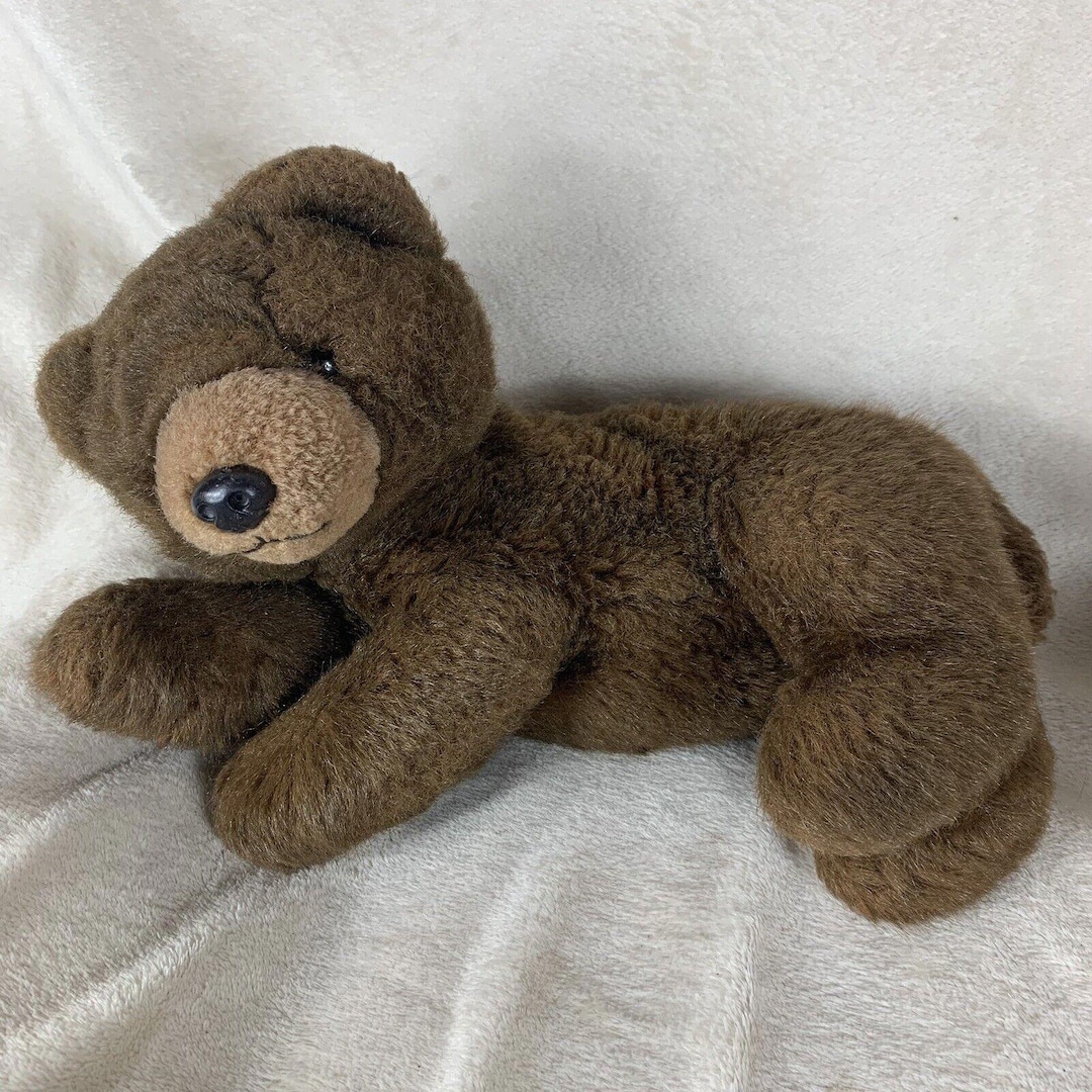1995 Ty Classic Brownie the Brown Bear Cub Stuffed Animal Plush Lying ...