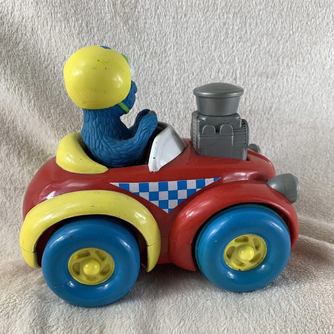 Vintage Tyco 1998 Sesame Street Cookie Monster Press 'n Go Car 7 ...