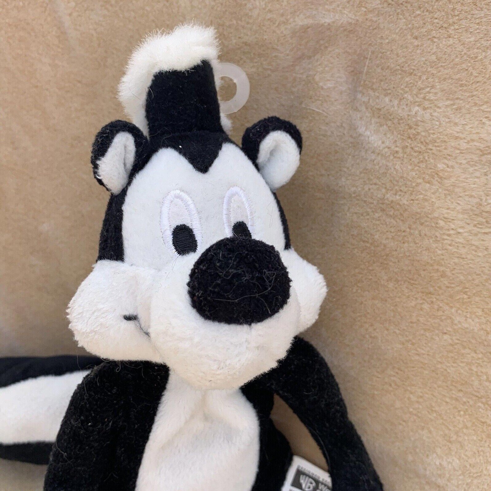 Vintage 1998 Warner Bros Pepe Le Pew 9 Bean Bag Plush Stuffed Animal ...