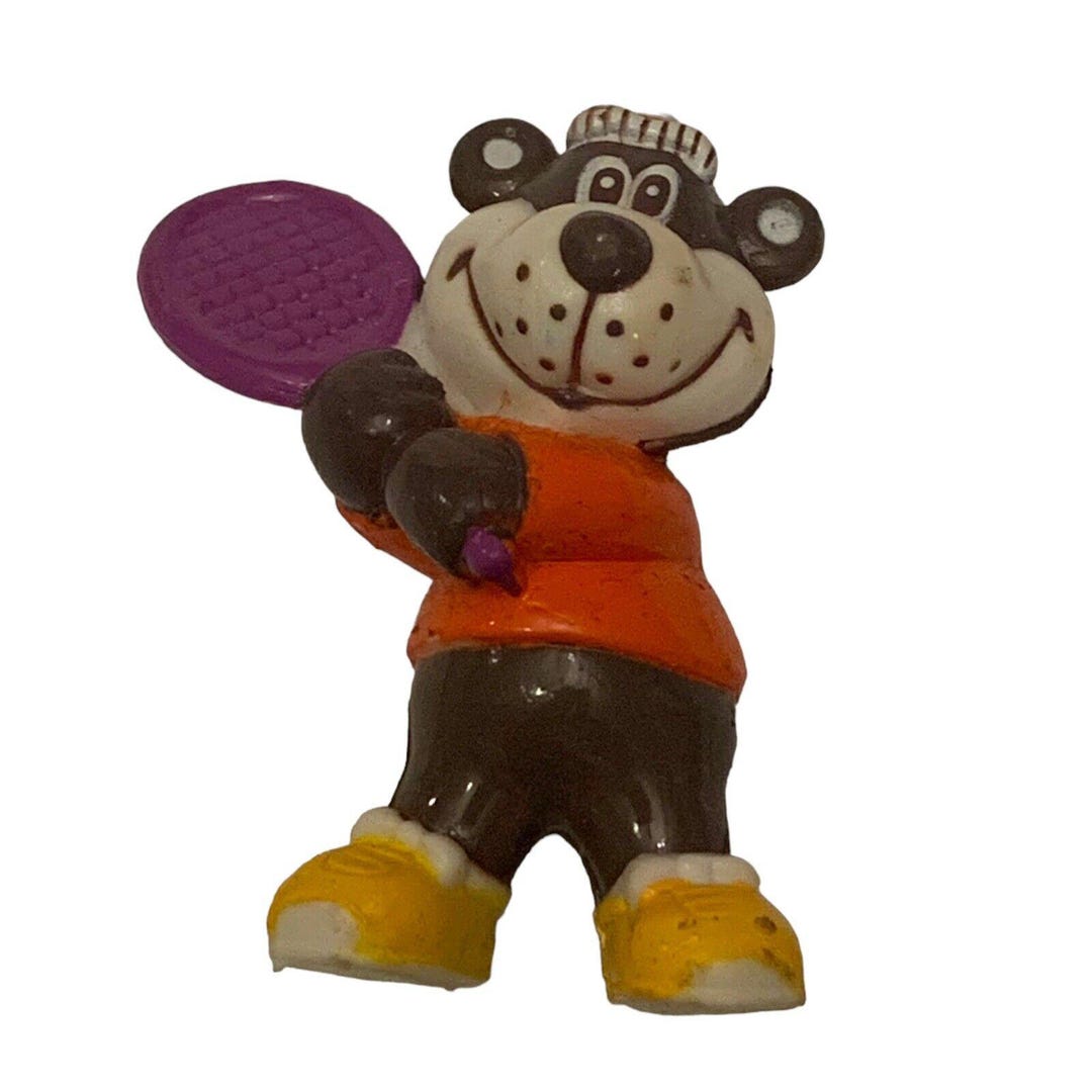 Vintage A&W Root Beer Bear Rooty Purple Tennis Racket 2" PVC Figure - Etsy