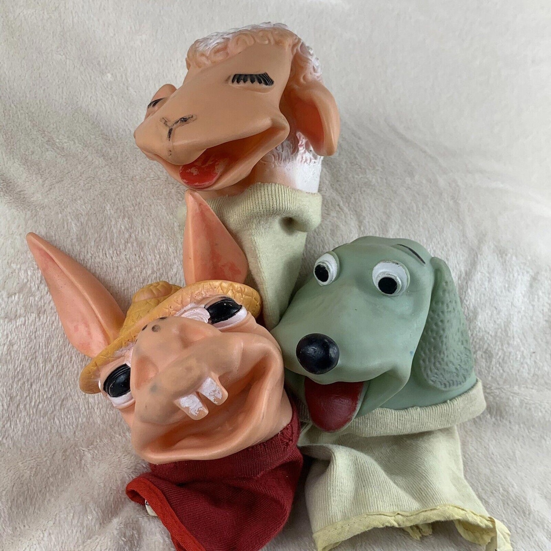 Lamb Chop Charlie Horse & Hush Puppy Hand Puppets Vintage 1960 Set of 3 ...