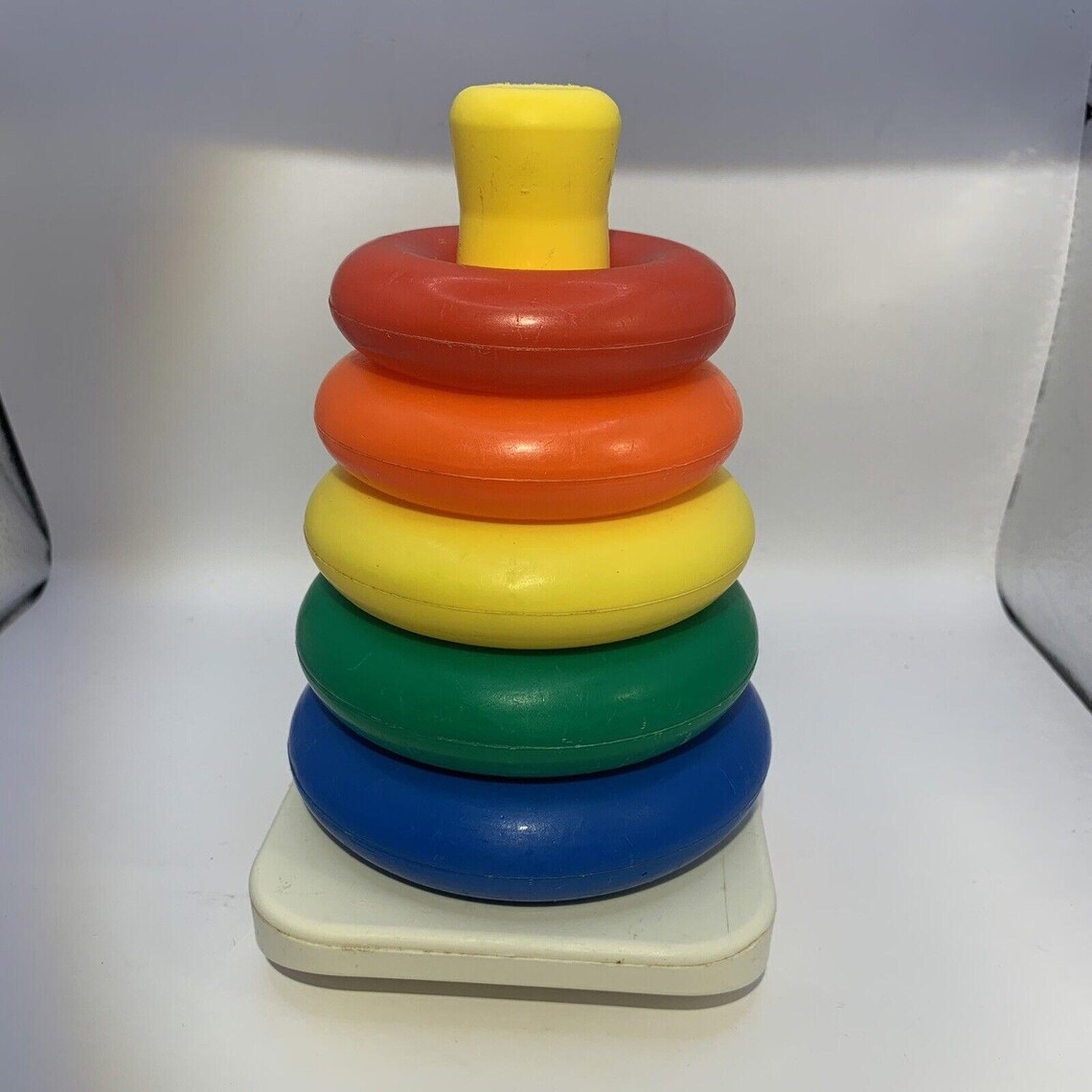 Fisher-price Rock-a-stack #1050 Plastic Stacking Rings - Vintage Toy - Etsy