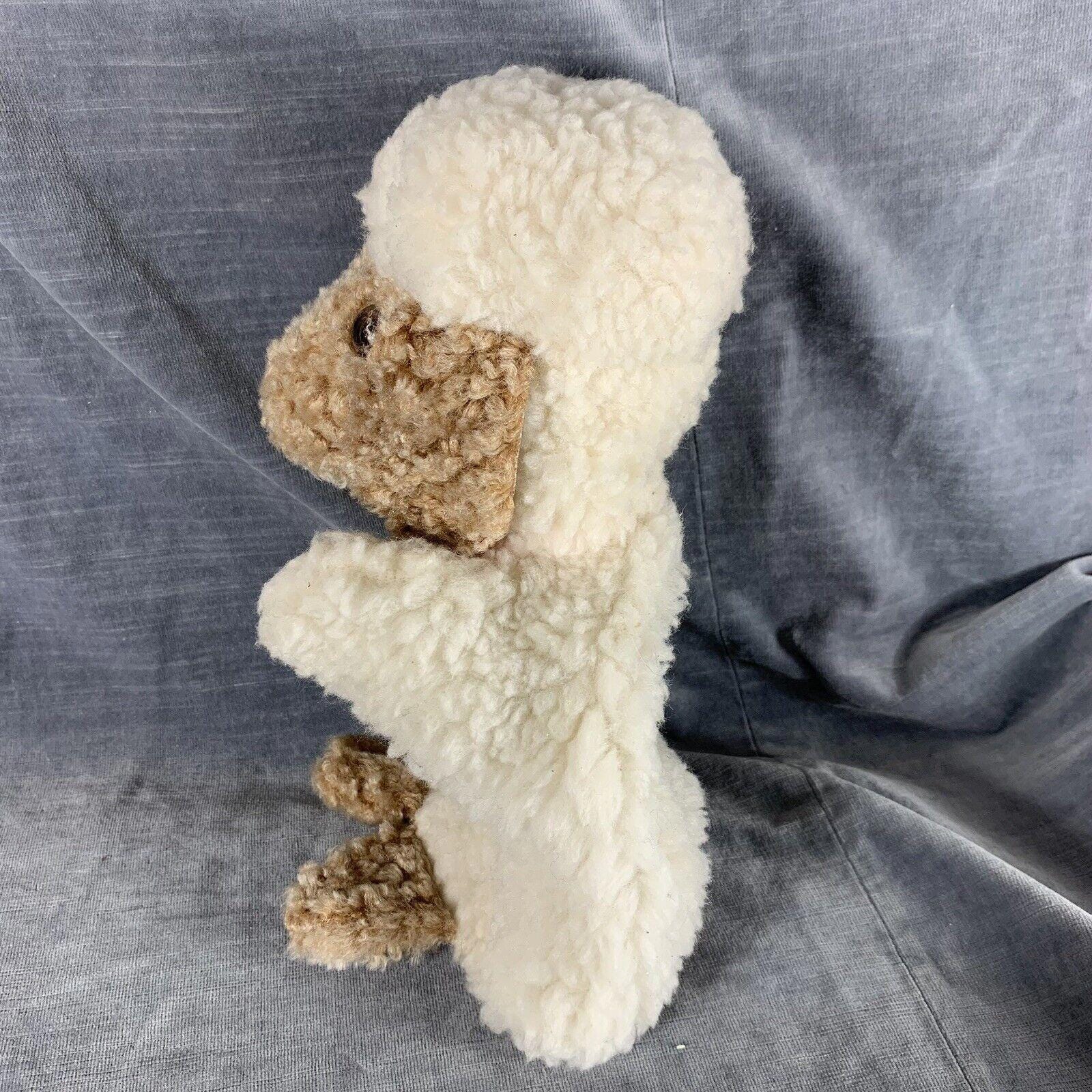 Sheep Hand Puppet Plush Vtg 11” Lamb Stuffed Pretend Play Rockinghorse ...