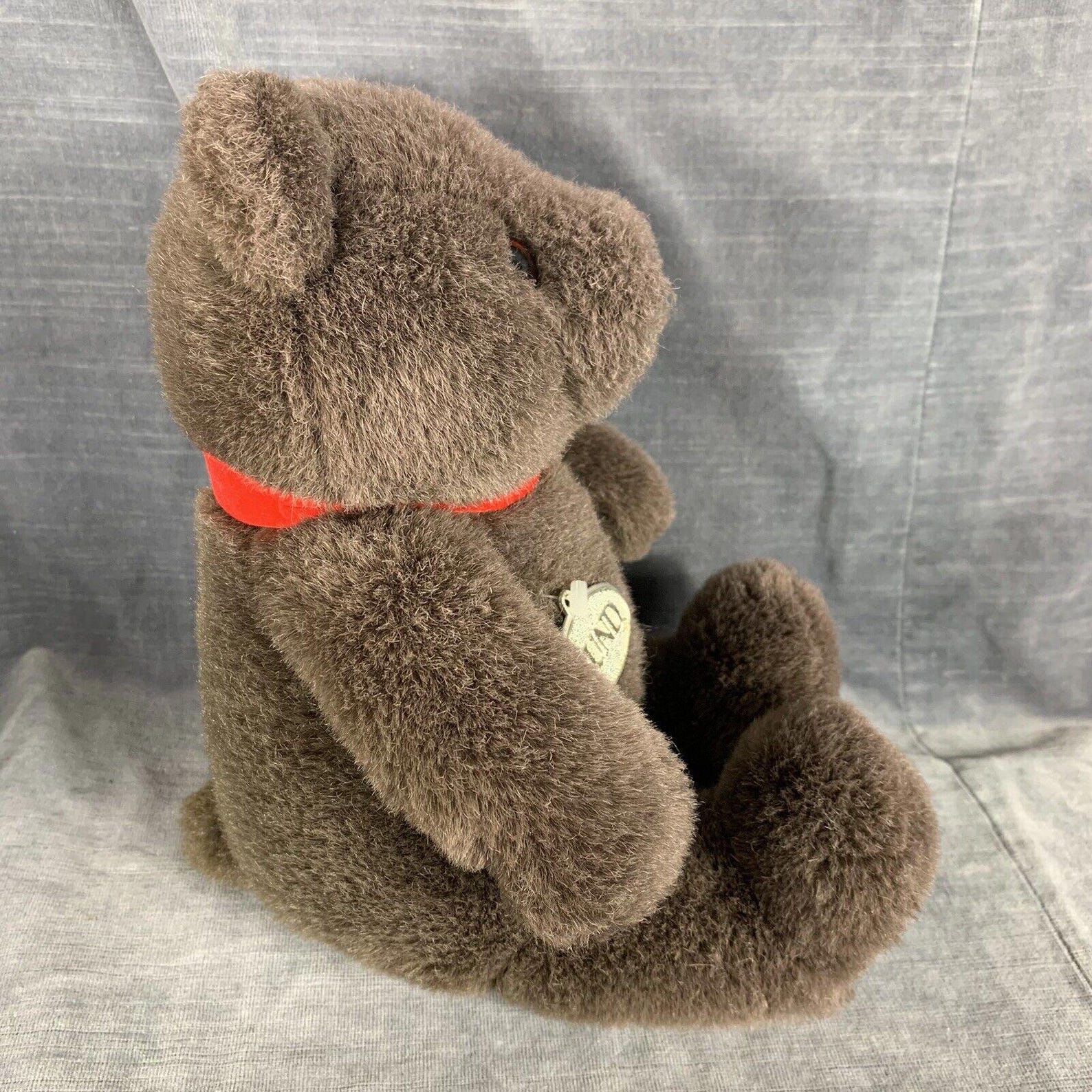 Gund Bears 1989 Brown Teddy Bear Red Bow 9” Sitting Read More Sun ...