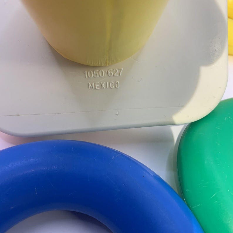 Fisher-price Rock-a-stack #1050 Plastic Stacking Rings - Vintage Toy - Etsy