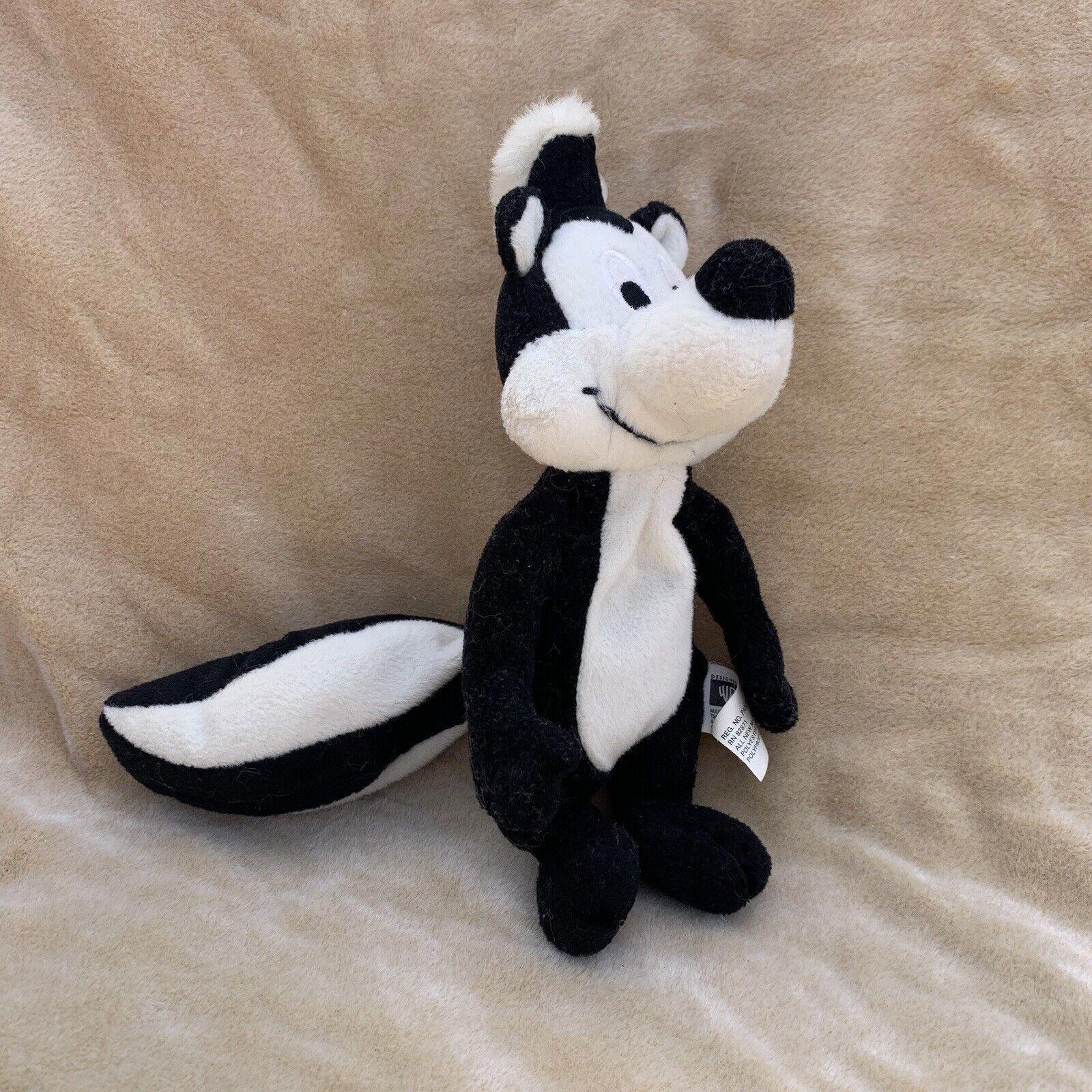 Vintage 1998 Warner Bros Pepe Le Pew 9 Bean Bag Plush Stuffed Animal ...