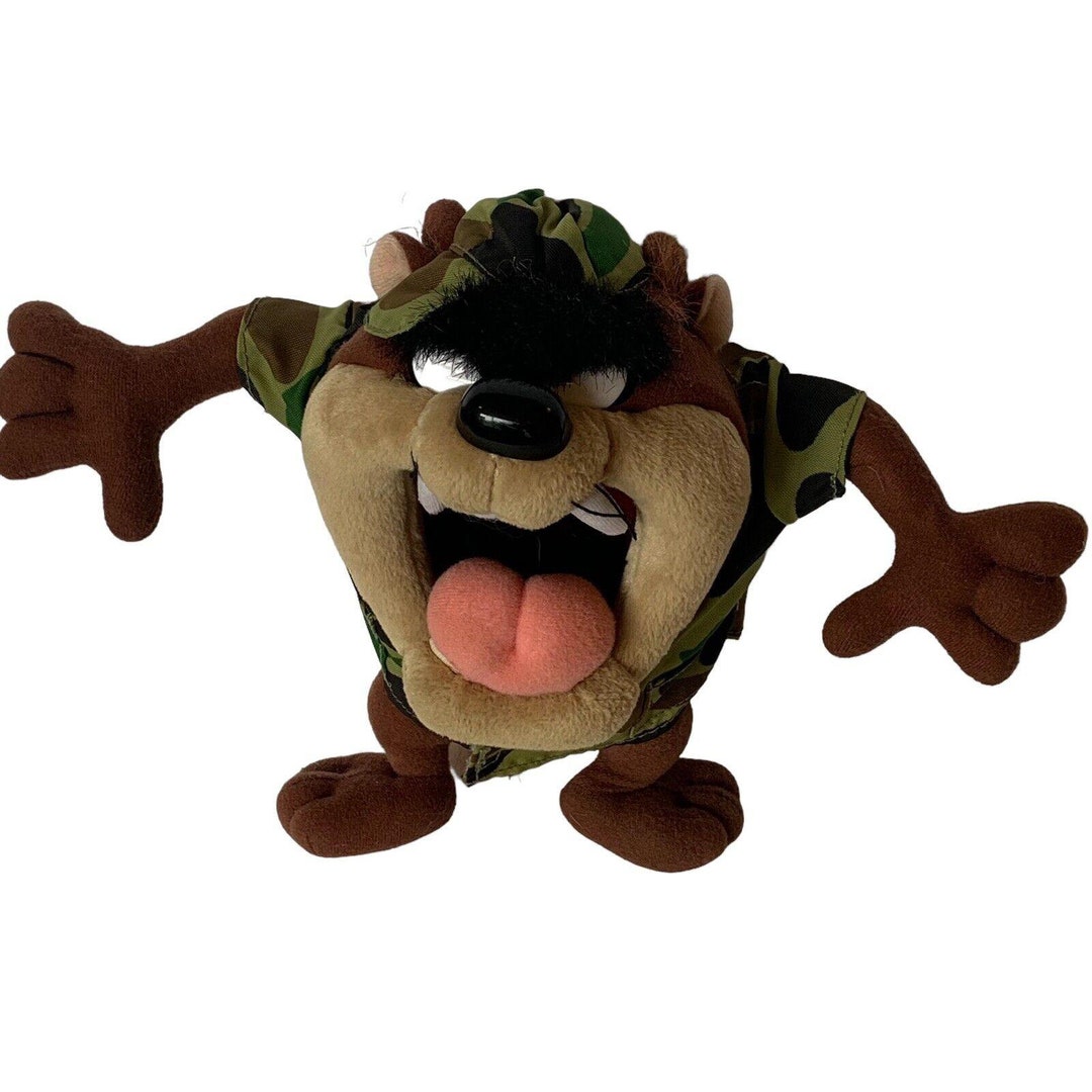 1994 Looney Tunes Taz Military Camouflage Tyco Plush Stuffed - Etsy