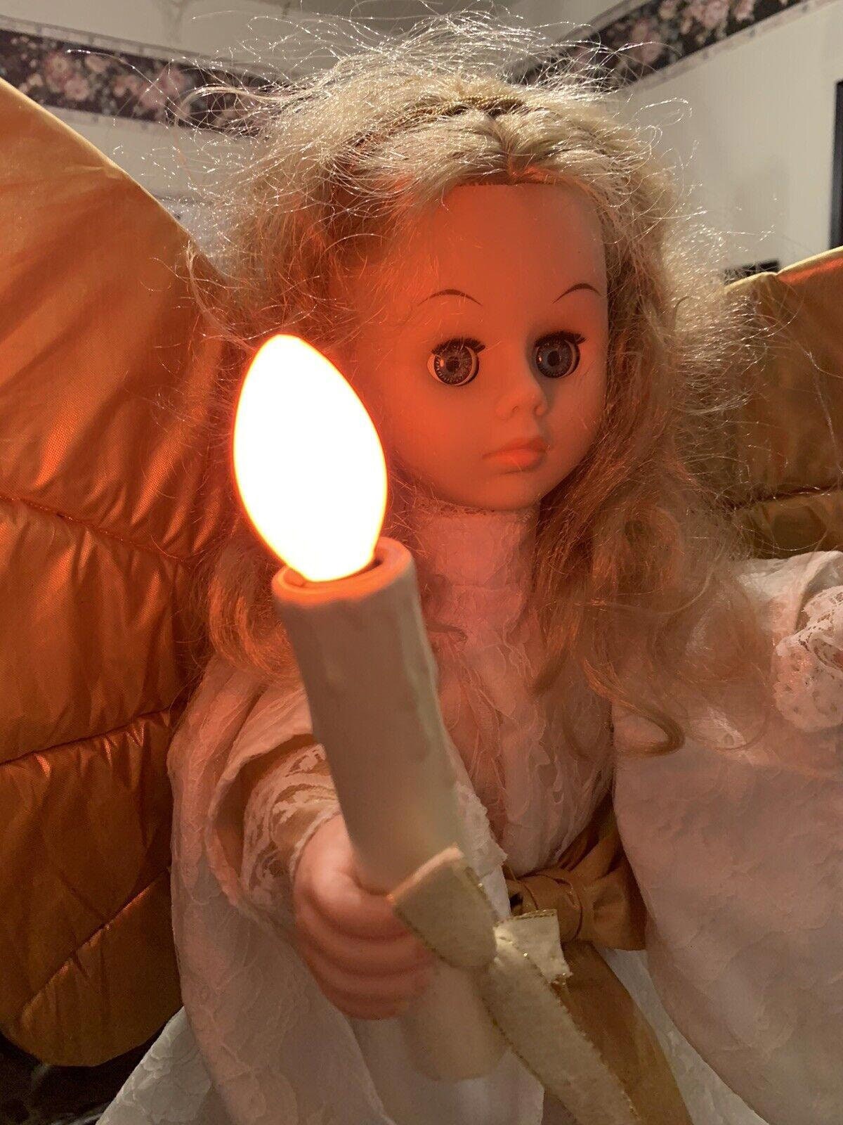 Vintage 24" Christmas Animated Angel Lighted Motion Telco Motionettes ...
