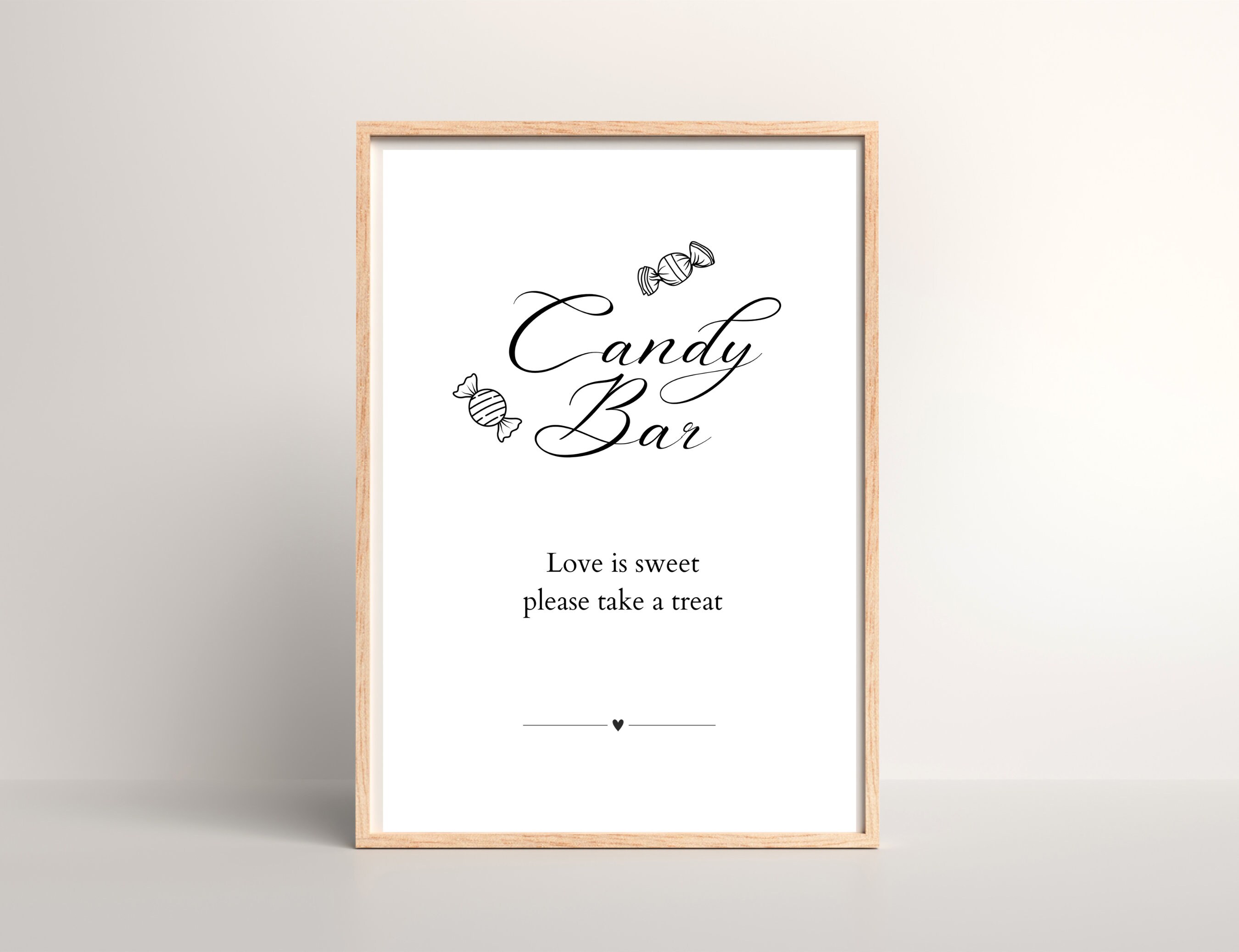 Candy Bar Sign, Skilt, Bryllup, Norsk, Digital Fil, Wedding Sign ...