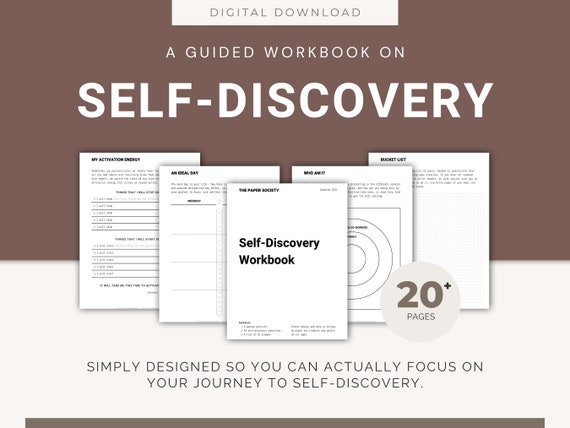 Self-discovery Workbook PDF Printable Self Care Planner - Etsy