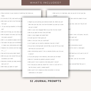 Self-discovery Questions for Personal Growth, Printable Journal Prompts ...