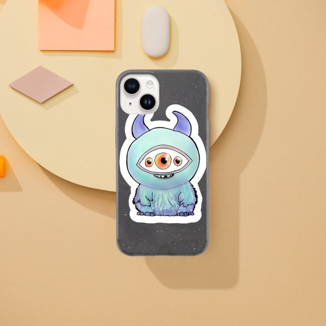 Cute Turquoise Monster Organic Case - Etsy