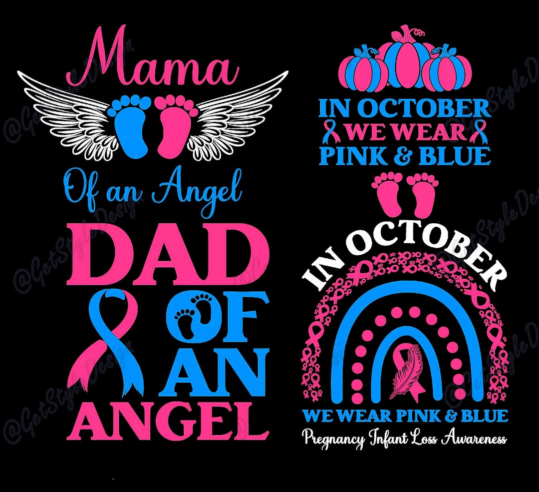 In October We Wear Pink & Blue Breast Cancer Infant Loss - Etsy