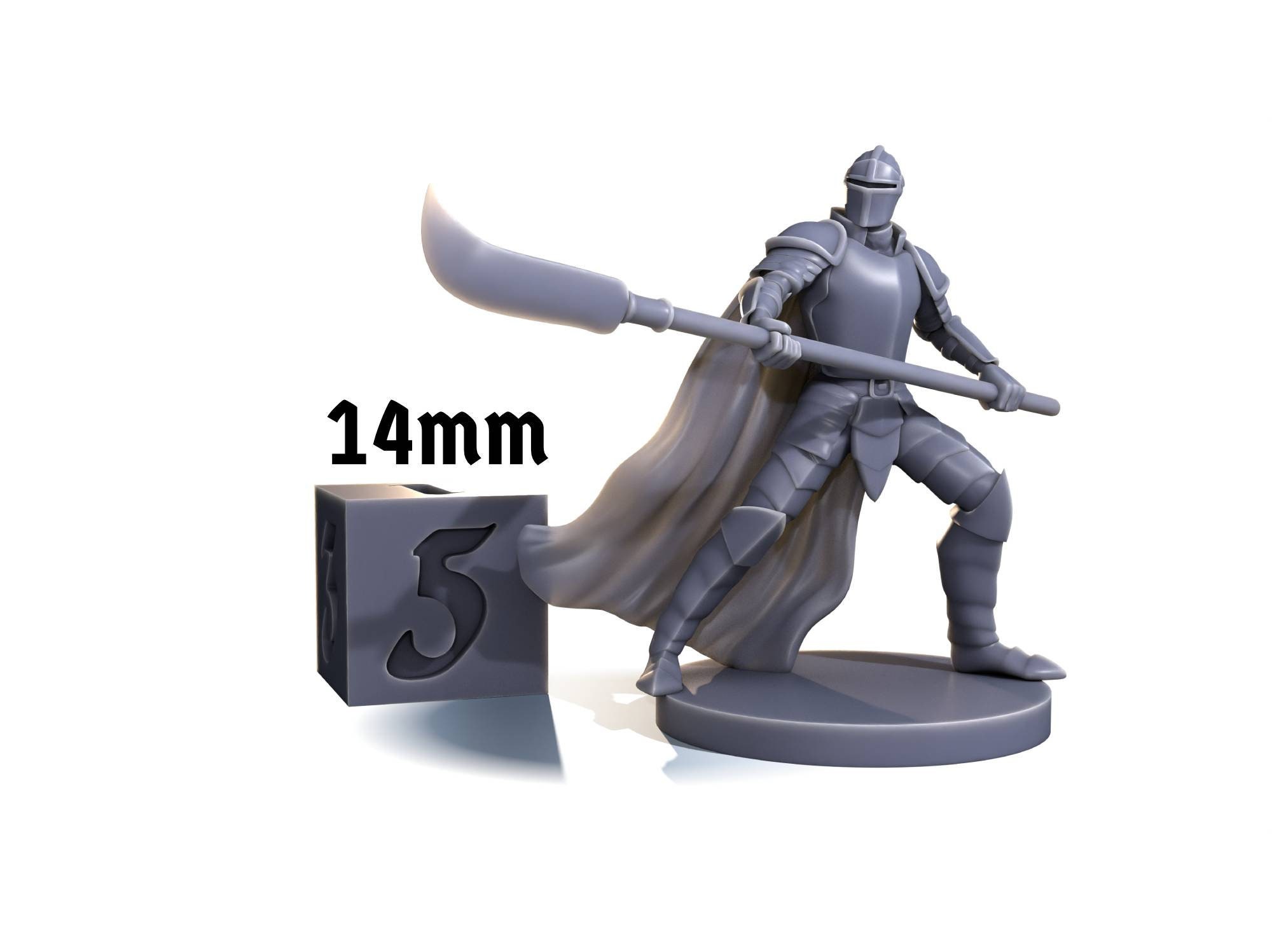 Human Fighter glaive 28mm, D&D, Pathfinder, Mz4250 - Etsy