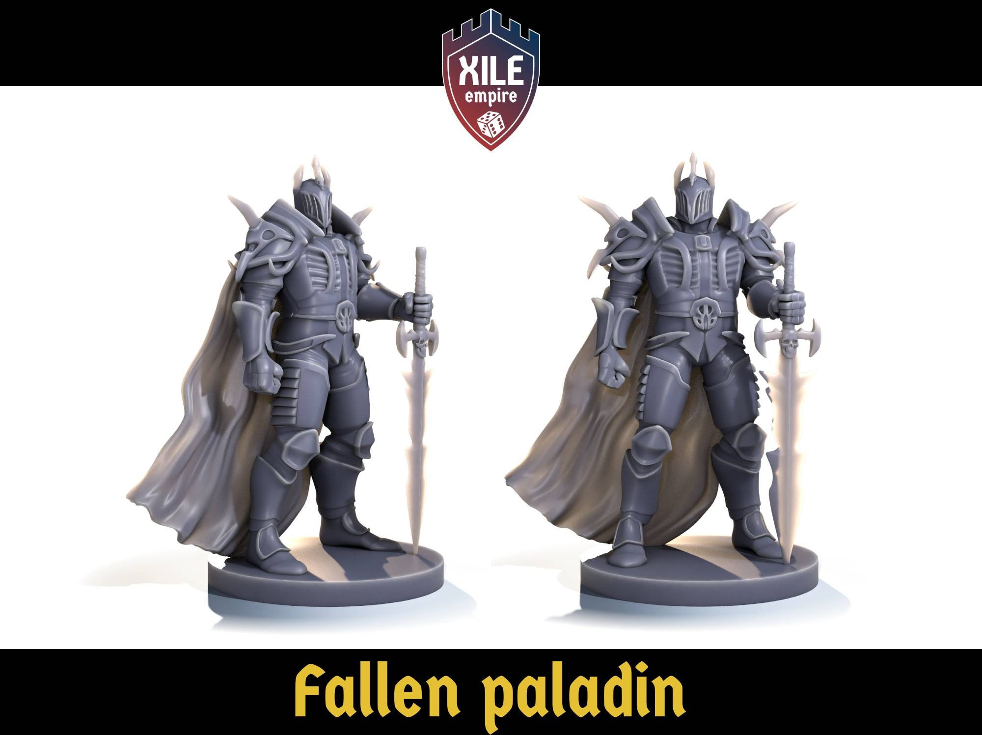 Fallen Paladin two-handed Sword 28mm, D&D, Pathfinder, Mz4250 - Etsy