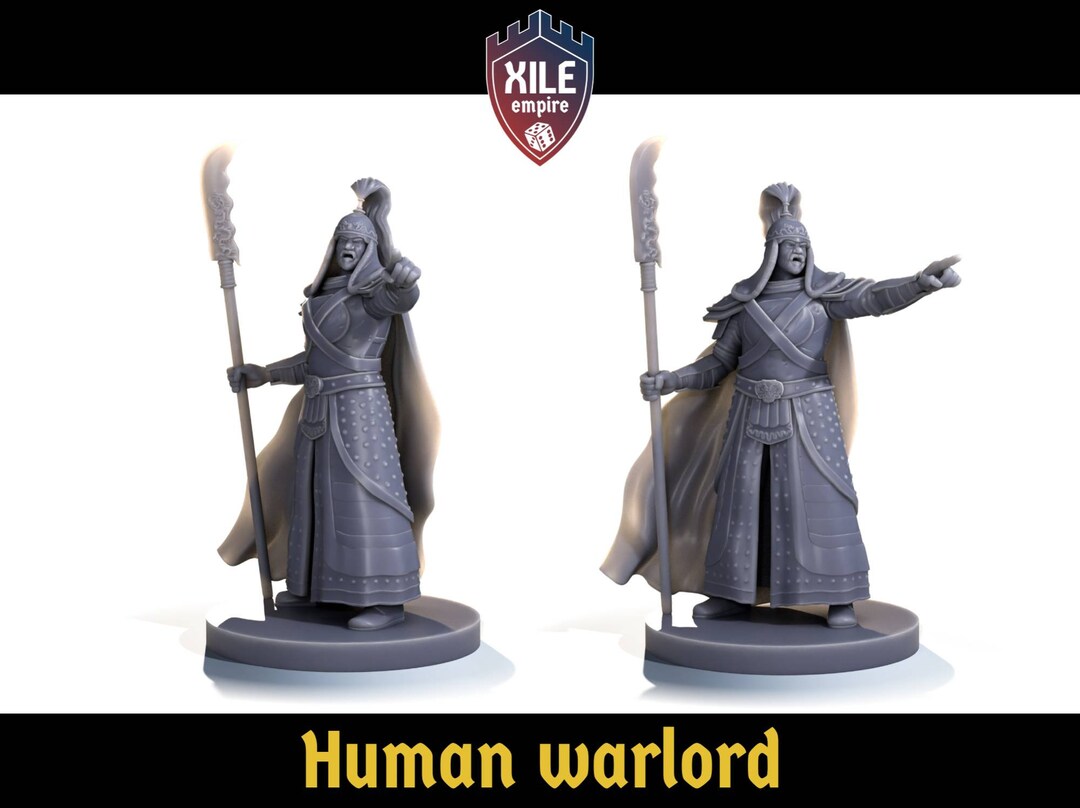 Human Male Warlord (glaive) 28mm, D&D, Pathfinder, Mz4250 - Etsy