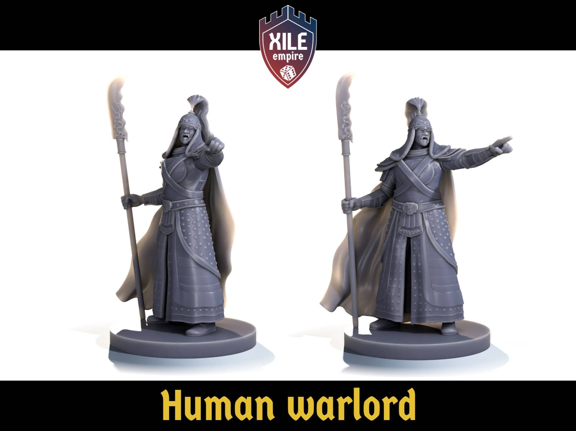 Human Male Warlord glaive 28mm, D&D, Pathfinder, Mz4250 - Etsy