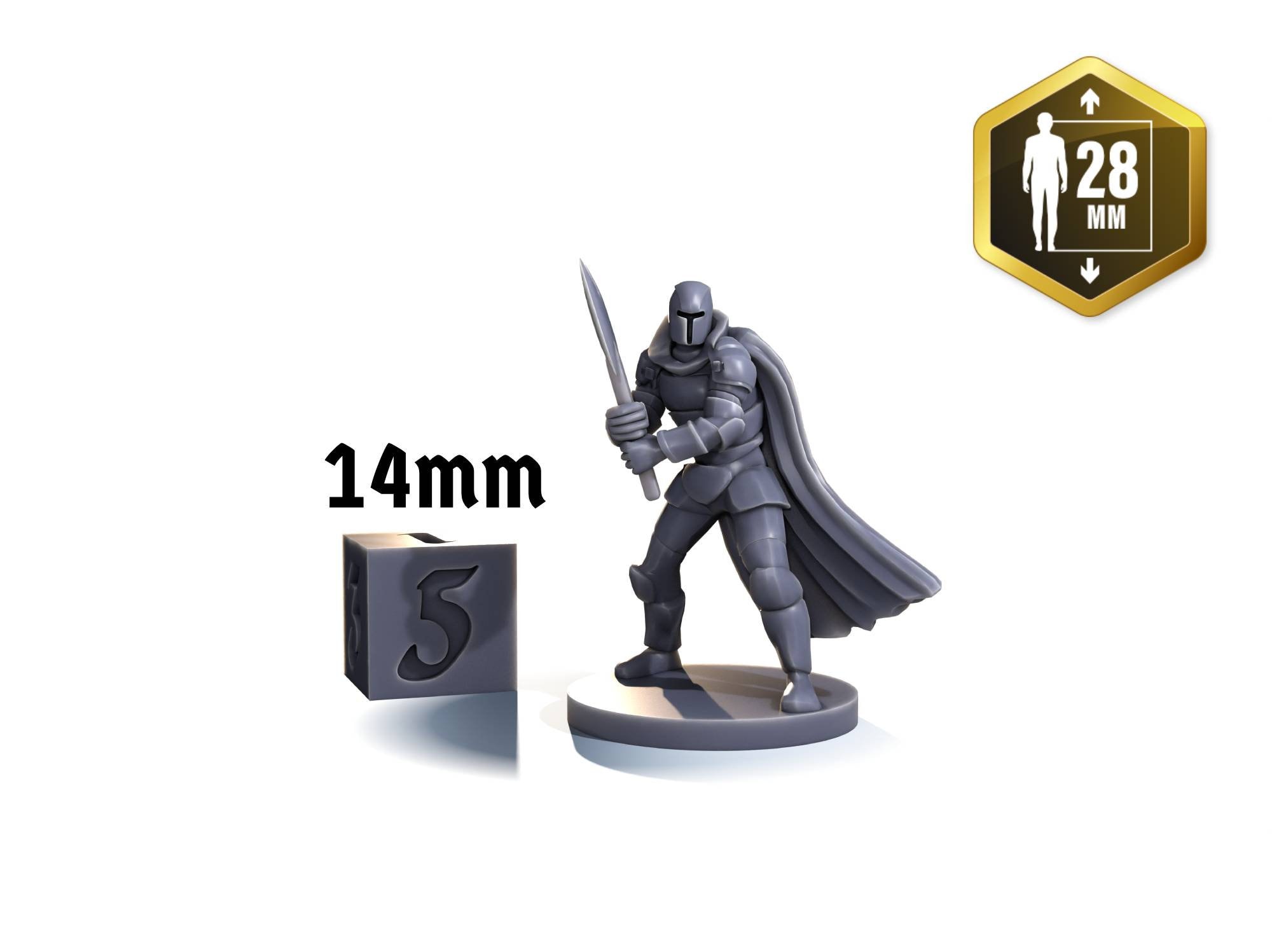 Full Plate Fighter two-handed Axe 28mm, D&D, Pathfinder, Mz4250 - Etsy