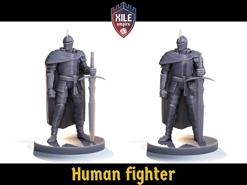 Human Fighter (two-handed Sword) 28mm, D&D, Pathfinder, Mz4250 - Etsy