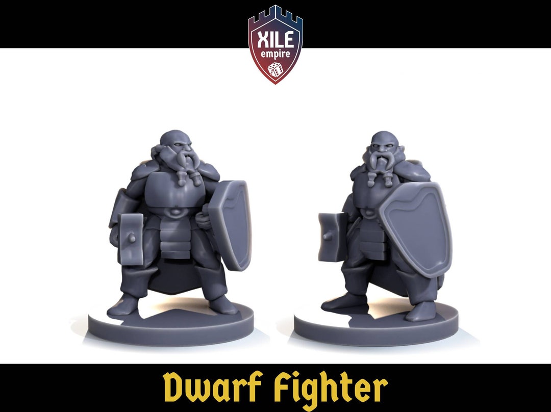 Dwarf Fighter (hammer + Shield) 28mm, D&D, Pathfinder, Mz4250 - Etsy